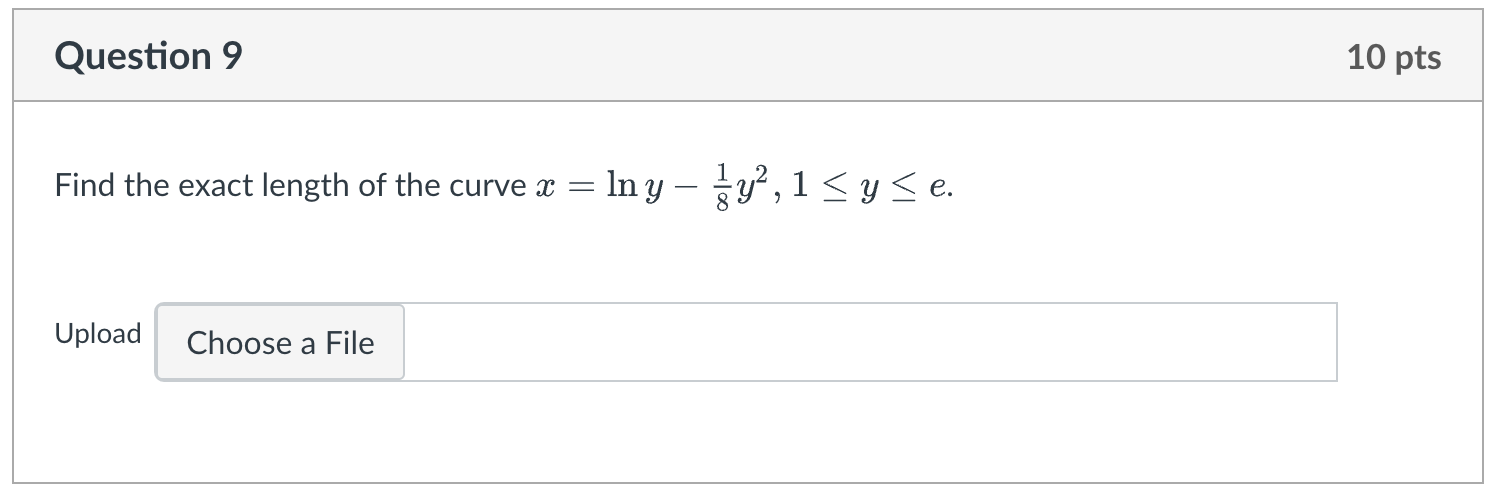 Solved --Question 9Find the exact length of the curve | Chegg.com