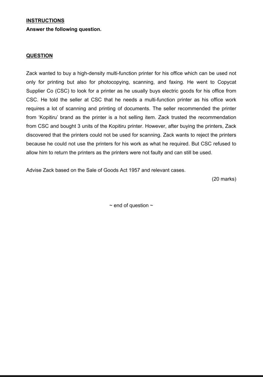 Solved INSTRUCTIONS Answer the following question. QUESTION | Chegg.com