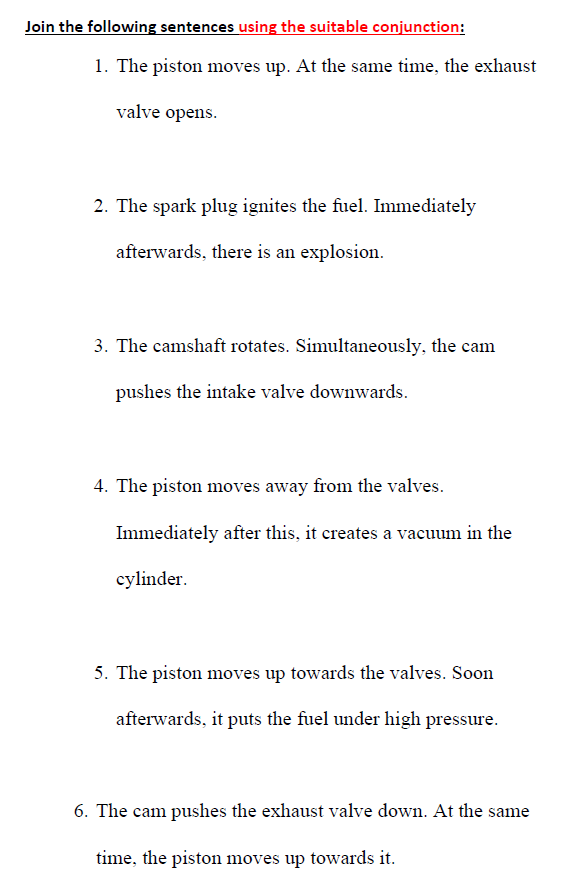 Join the following sentences using the suitable | Chegg.com