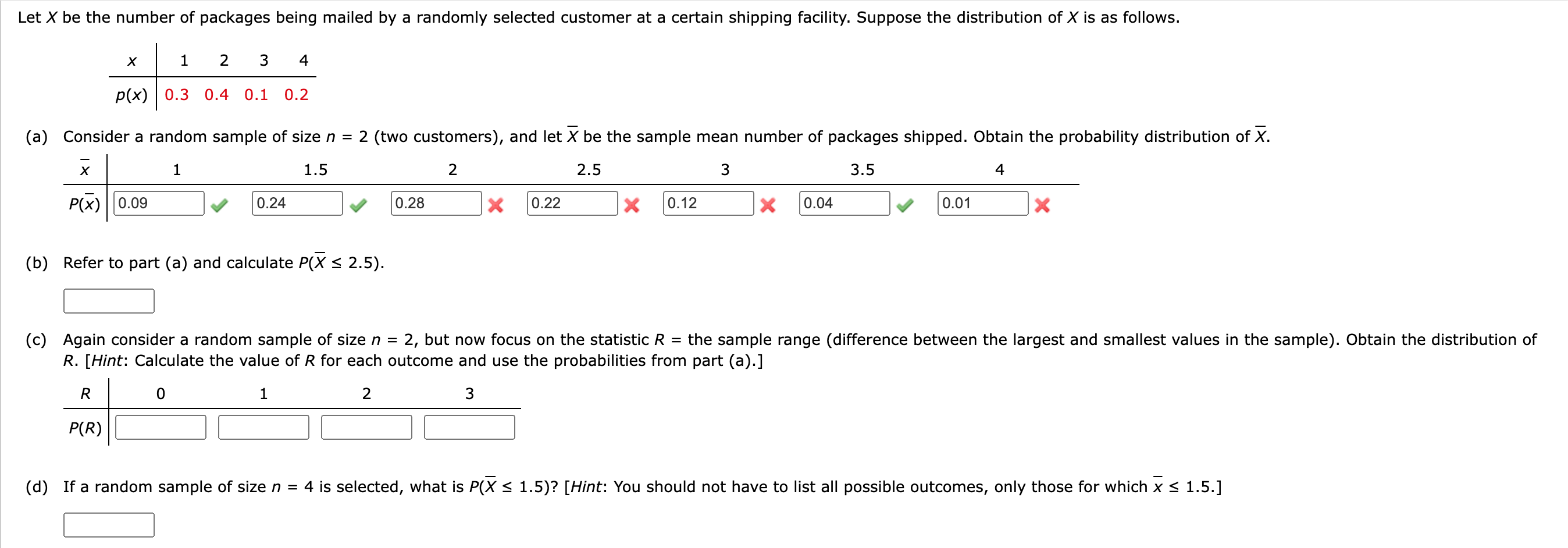 Solved (a) Consider a random sample of size n=2 (two | Chegg.com