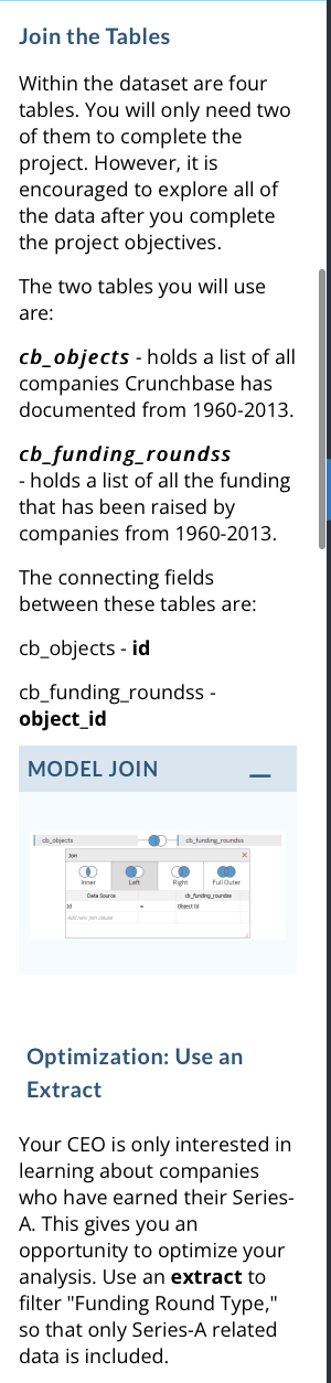 Ө. crunchbase_projectPerformance Optimization with | Chegg.com
