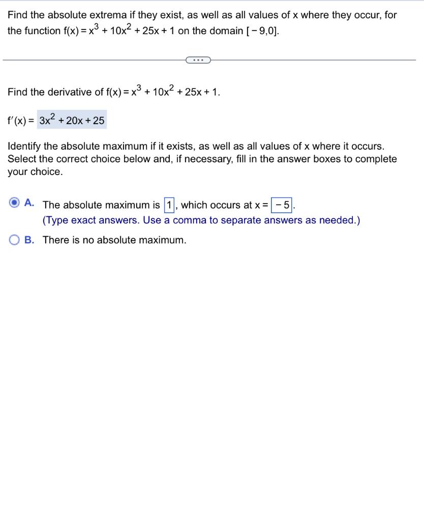 Solved Find the absolute extrema if they exist, as well as | Chegg.com