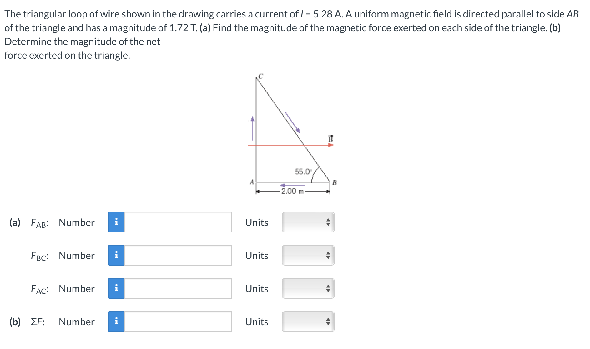 Solved The triangular loop of wire shown in the drawing | Chegg.com