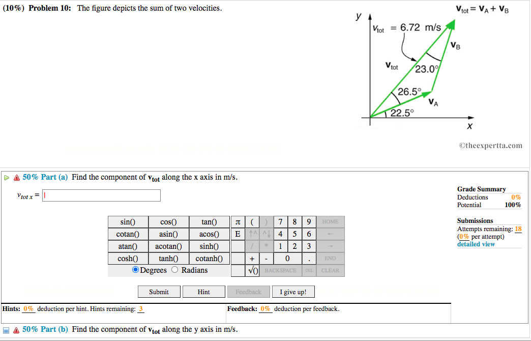 Solved (10\%) Problem 10: The figure depicts the sum of two | Chegg.com