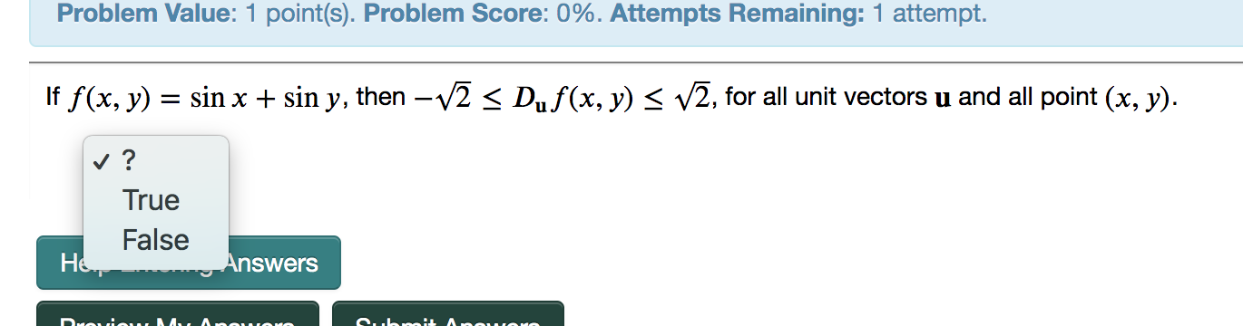 Solved Help Entering Answers (1 point) Find the directional | Chegg.com