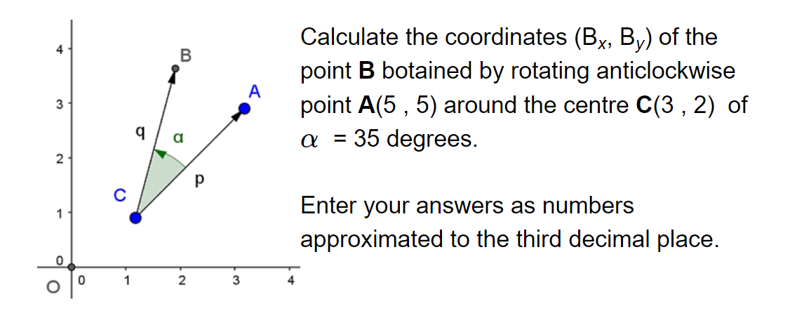 Solved Calculate the coordinates (Bx,By) of the point B | Chegg.com