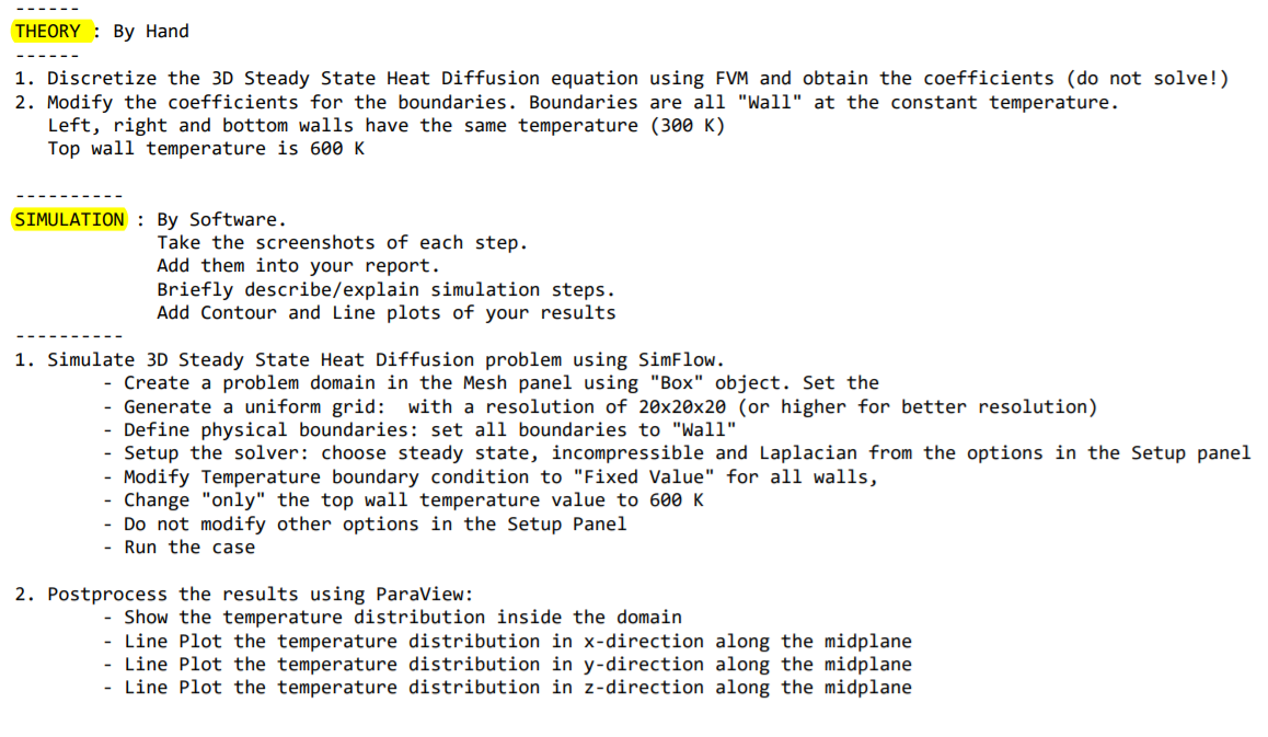 Solved THEORY : By Hand 1. Discretize the 3D Steady State | Chegg.com