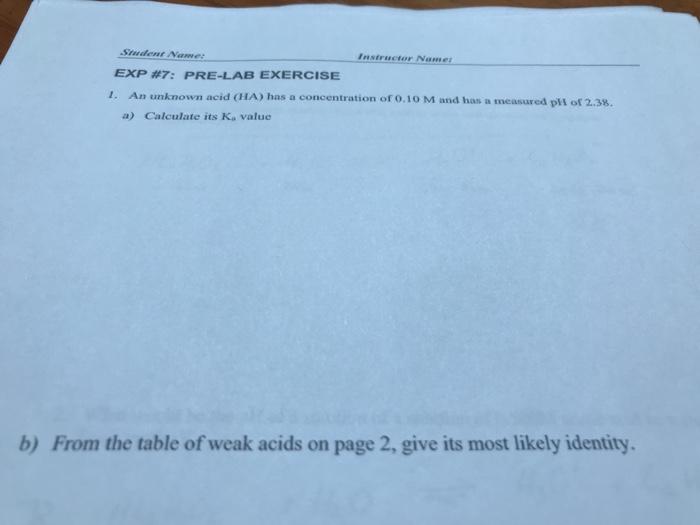 Solved Student Name Instructor Namer EXP #7: PRE-LAB | Chegg.com