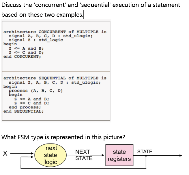 Discuss the 'concurrent' and 'sequential' execution | Chegg.com