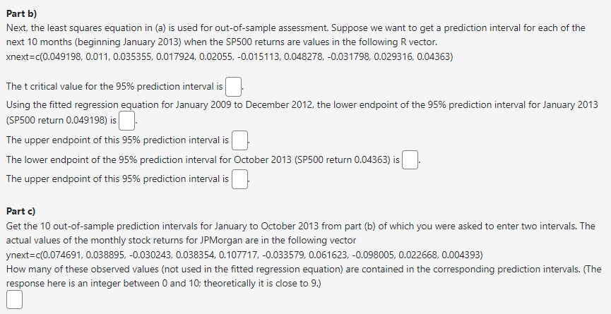 Solved The variables are x=SP500 market monthly log return | Chegg.com