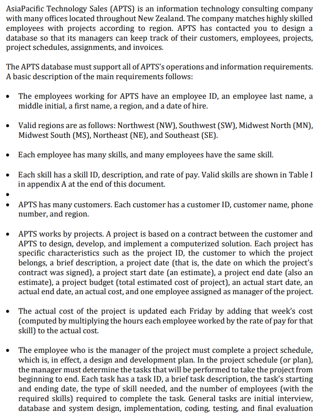 Solved Task 1 Identify Entities & Develop Business Rules (10 | Chegg.com