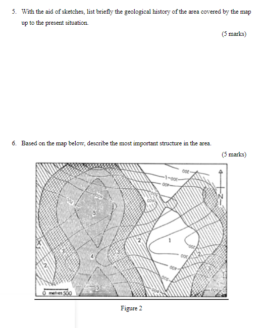 Solved 1. Using contour and strike lines and other geologic | Chegg.com