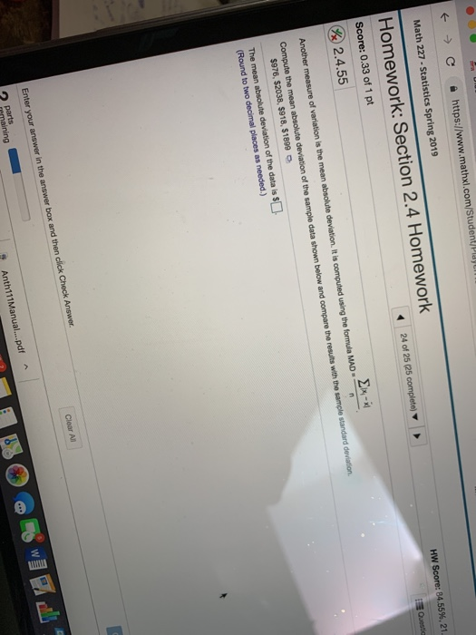 Solved ← → c https://www.mathxl.com/Studentplay Math | Chegg.com