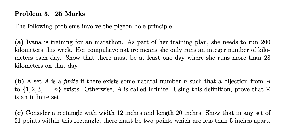 Solved Problem 3. [25 Marks] The following problems | Chegg.com
