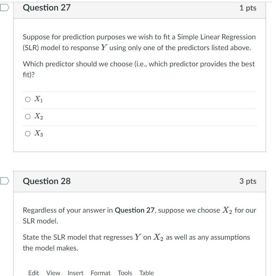 Solved (For Questions 27 - 31) Below are summary statistics, | Chegg.com