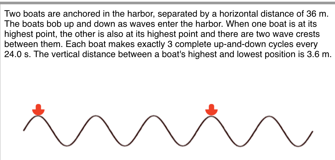 Solved Two boats are anchored in the harbor, separated by a | Chegg.com