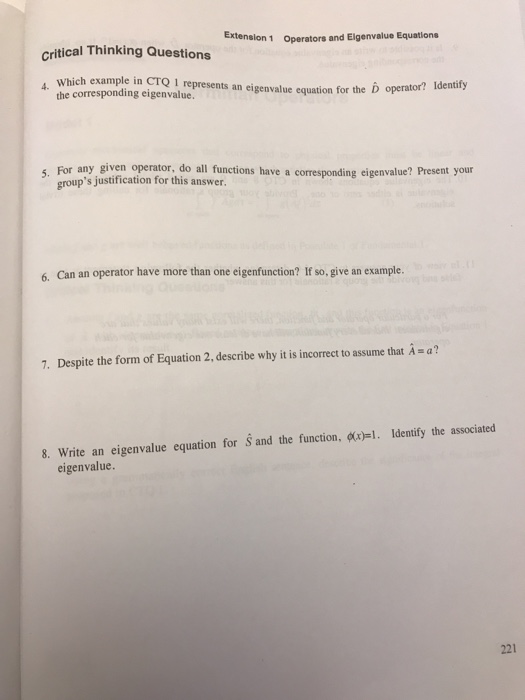 Solved Model 1 Linear Operators In quantum mechanics, only | Chegg.com