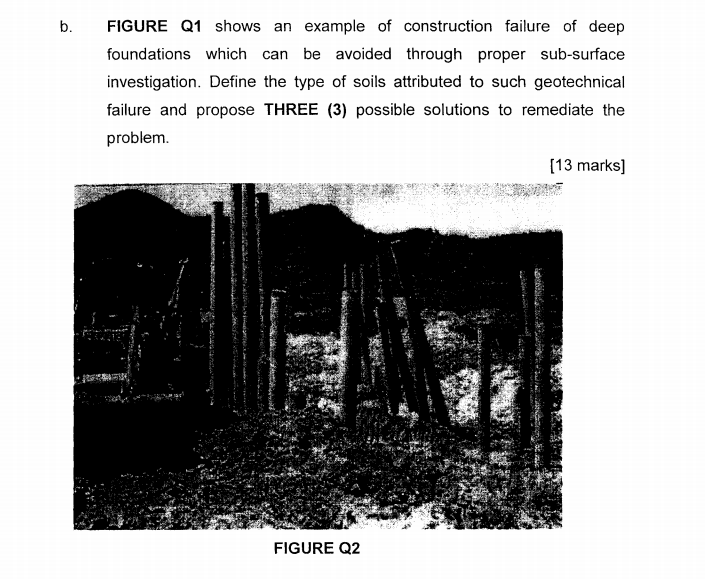 Solved FIGURE Q1 shows an example of construction failure of | Chegg.com