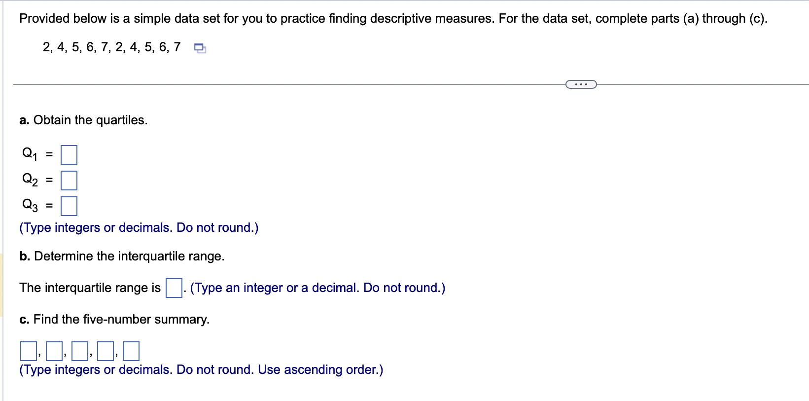 Solved Provided below is a simple data set for you to | Chegg.com