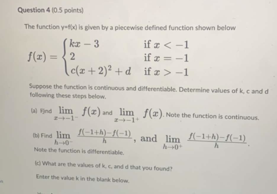 Solved The function y=f(x) is given by a piecewise defined | Chegg.com