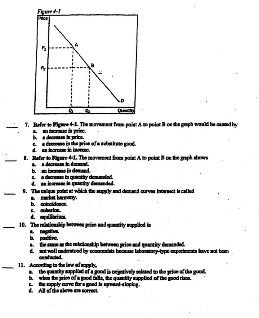 Solved 7. Refer to Wigure 4-1. The movement from point A to | Chegg.com