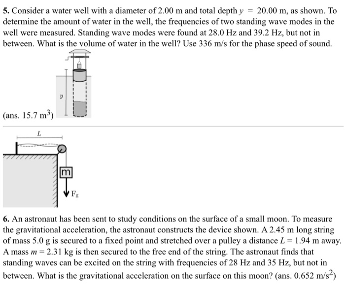 Solved 5. Consider a water well with a diameter of 2.00 m | Chegg.com