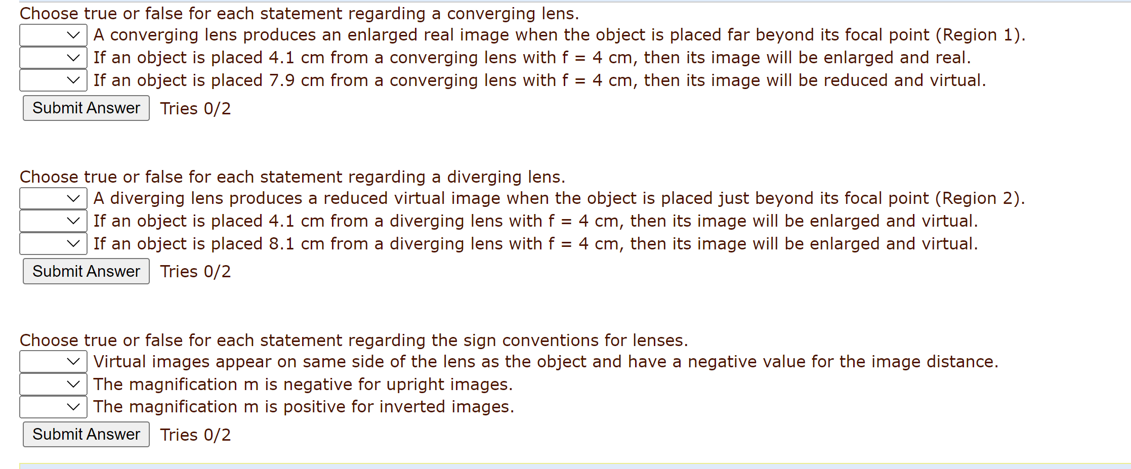 Solved Choose true or false for each statement regarding a | Chegg.com