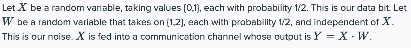 Let X be a random variable, taking values {0,1), each | Chegg.com