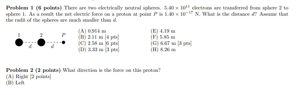 Solved Problem 1 (6 points) There are two electrically | Chegg.com