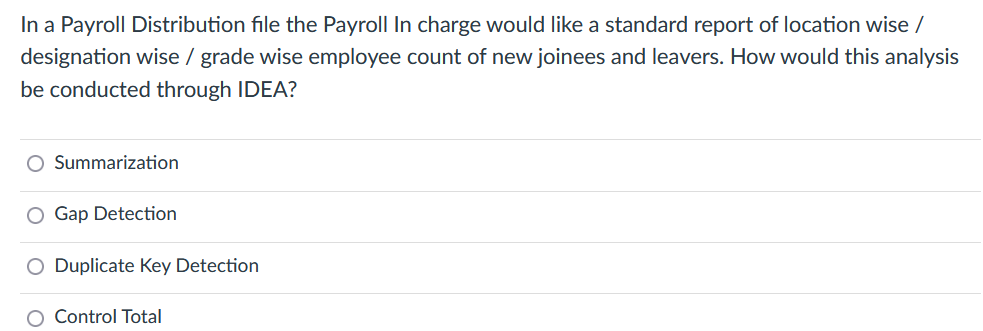 In a Payroll Distribution file the Payroll In charge | Chegg.com