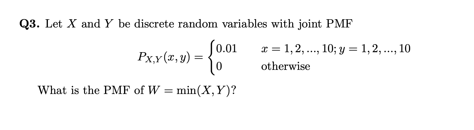 Solved Q3 Let X And Y Be Discrete Random Variables With