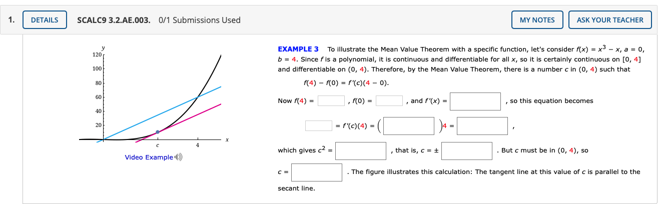 Solved 1. DETAILS SCALC9 3.2.AE.003. 0/1 Submissions Used MY | Chegg.com