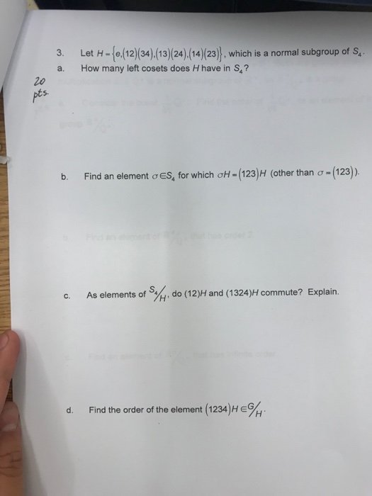 Solved Course: math 110A Abstract Algebra | Chegg.com