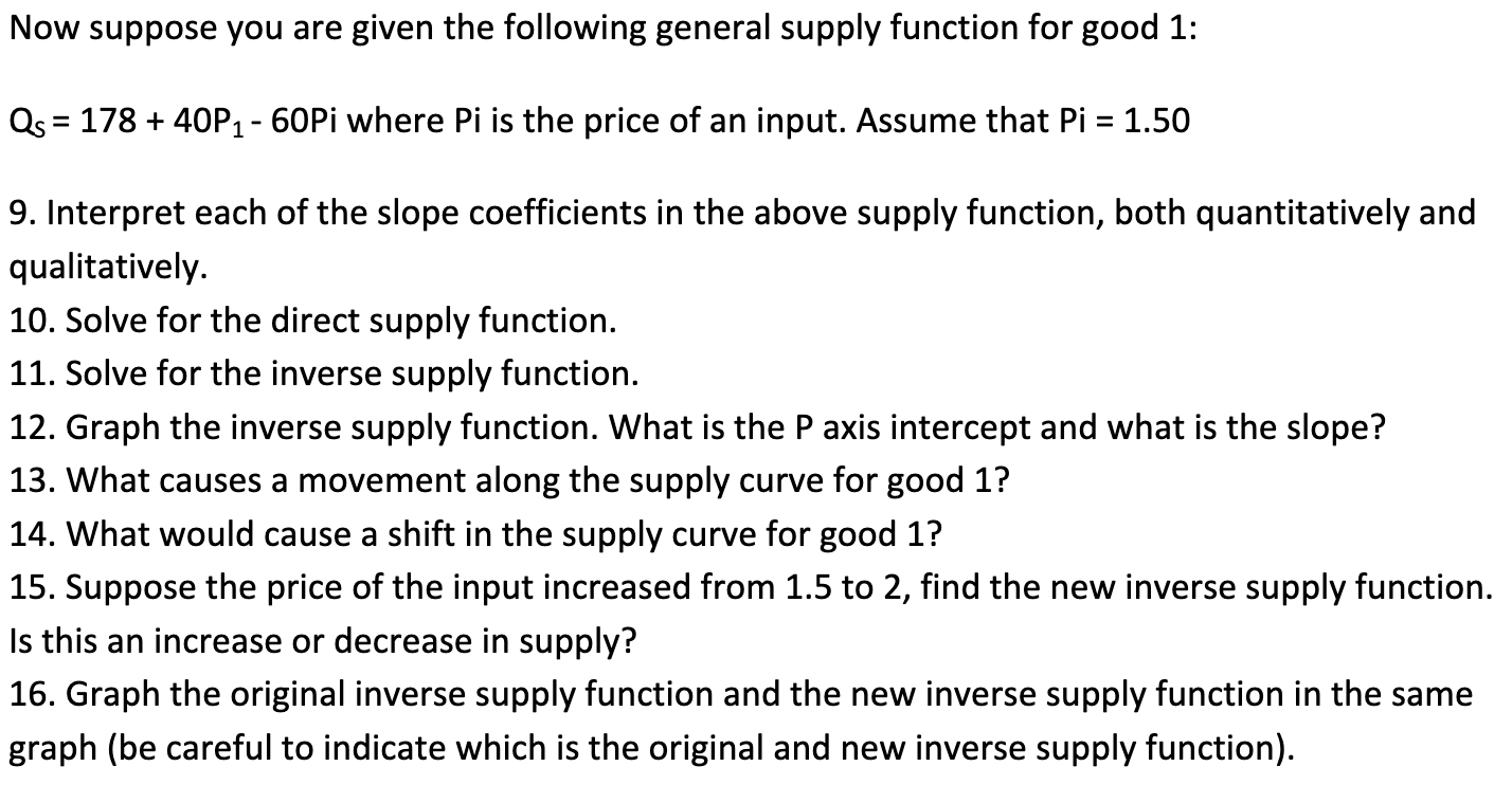 Solved Now suppose you are given the following general | Chegg.com