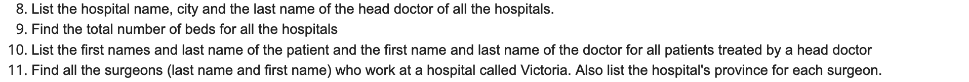 Solved PLEASE WRITE SQL COMMANDS FOR THE FOLLOWING QUERIES. | Chegg.com