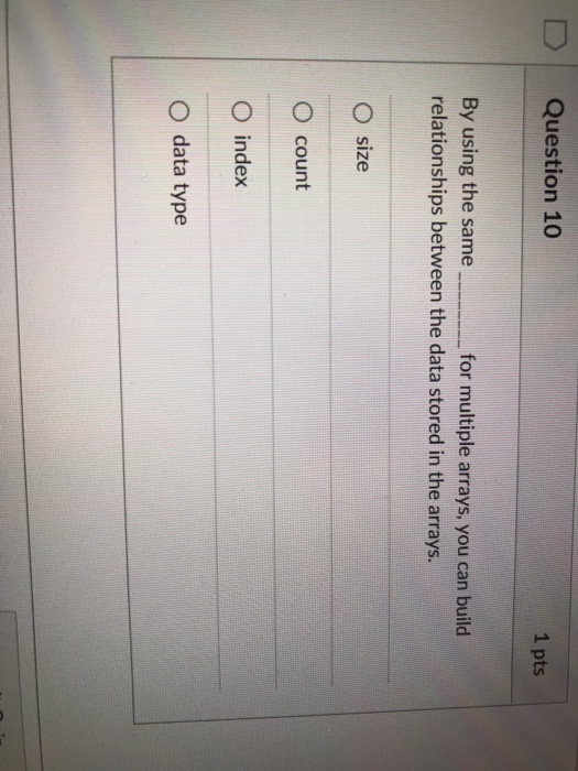 Solved By using the same for multiple arrays, you can build | Chegg.com