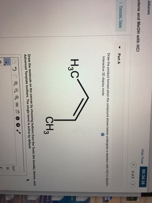 Solved Chapter8 Quiz-Reactions of Alkenes Hide Timer 00:3 | Chegg.com