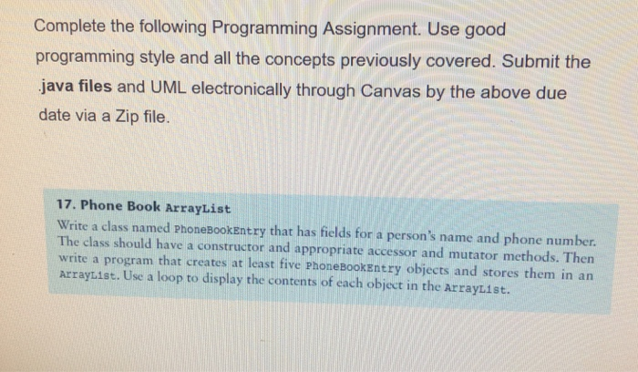 Solved Complete the following Programming Assignment. Use | Chegg.com
