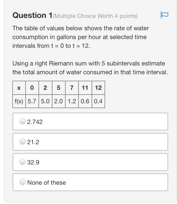 Solved Question 1 (Multiple Choice Worth 4 points) P The | Chegg.com