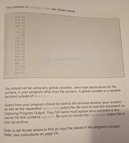 Solved Checking Account Lab bly checking ons. An input ct a | Chegg.com