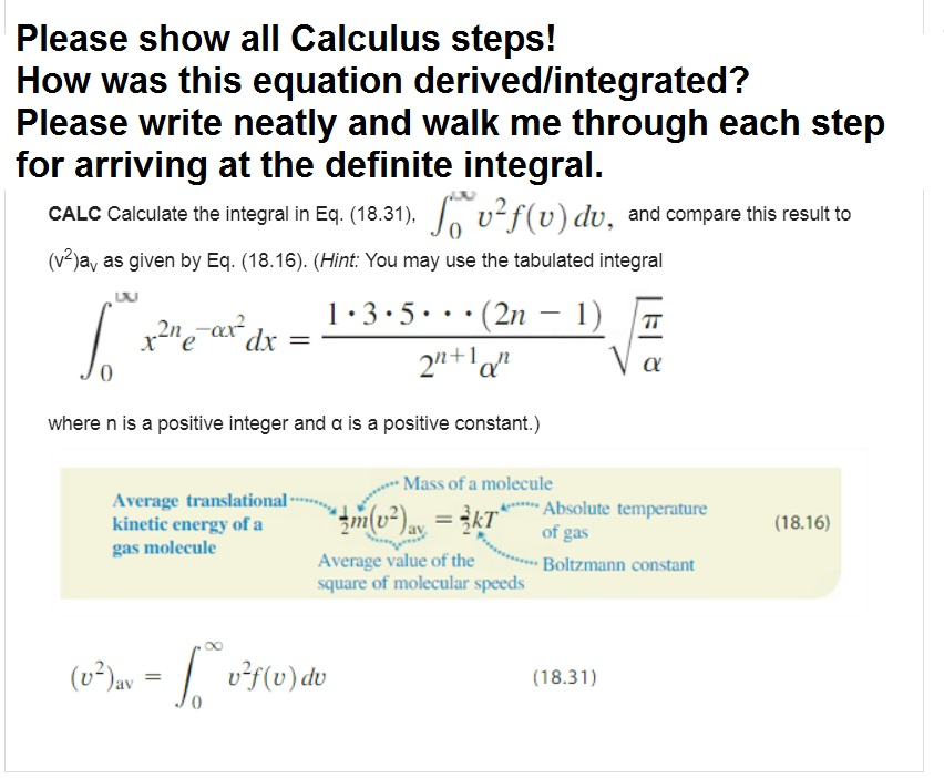 Solved Please show all Calculus steps! How was this equation | Chegg.com