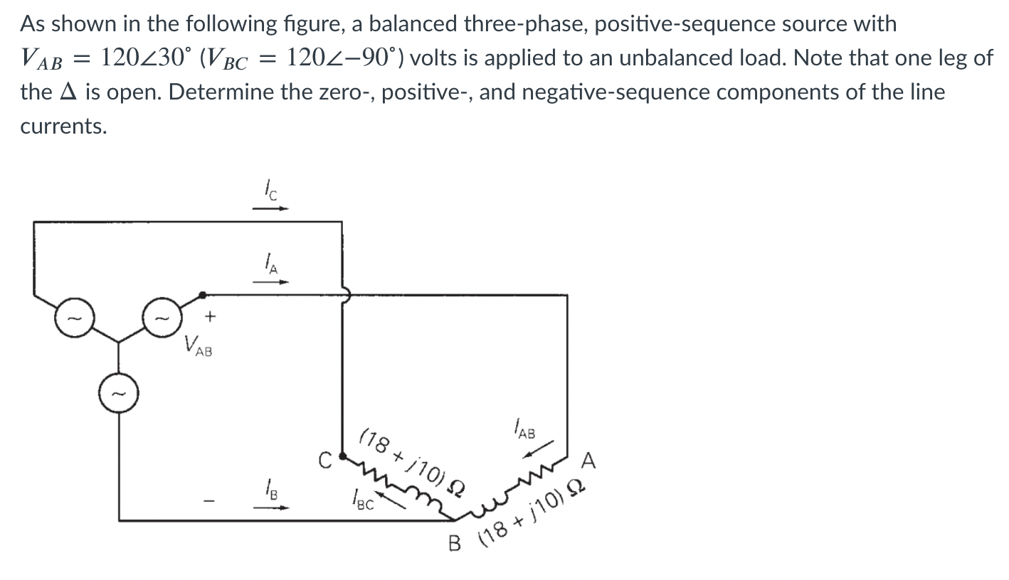 Solved VAB = As shown in the following figure, a balanced | Chegg.com