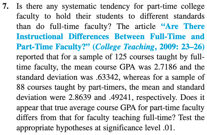 Solved 7. Is there any systematic tendency for part-time | Chegg.com