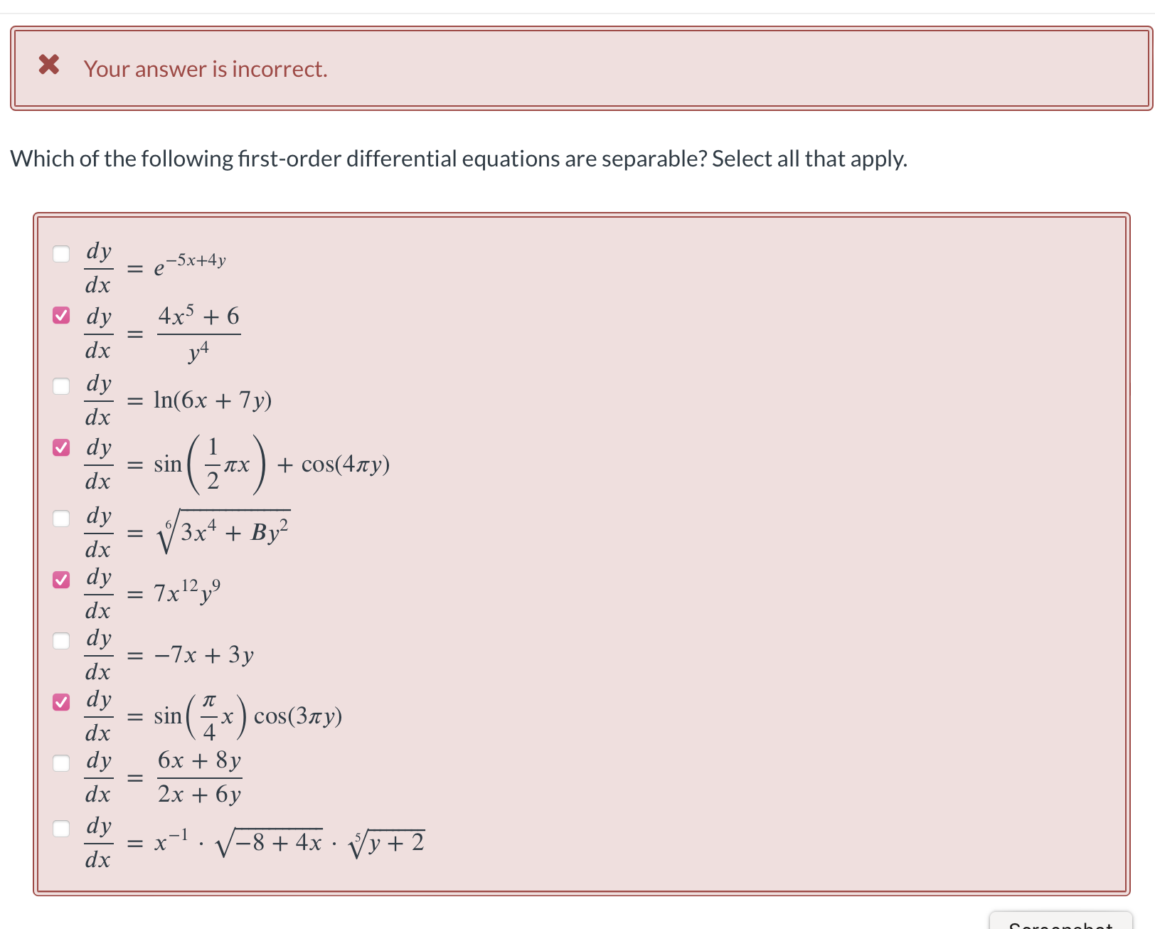 Solved Which of the following first-order differential | Chegg.com