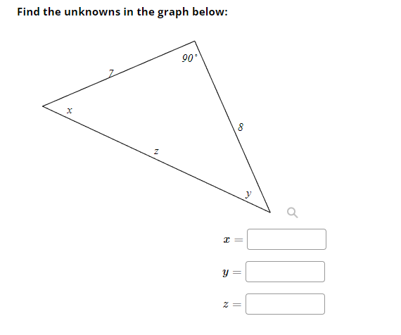 Solved Find the unknowns in the graph below: | Chegg.com