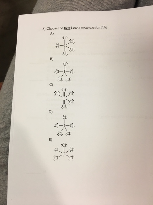 Icl5 Lewis Structure GET ANSWER] Draw Lewis Structures For The