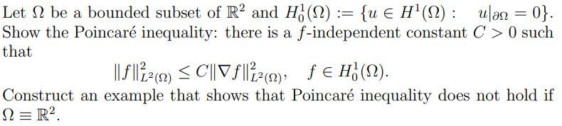 Let Ω be a bounded subset of R2 and | Chegg.com