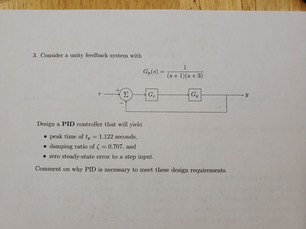 Solved 3. Consider a unity feedback system with Gps) = Glo) | Chegg.com
