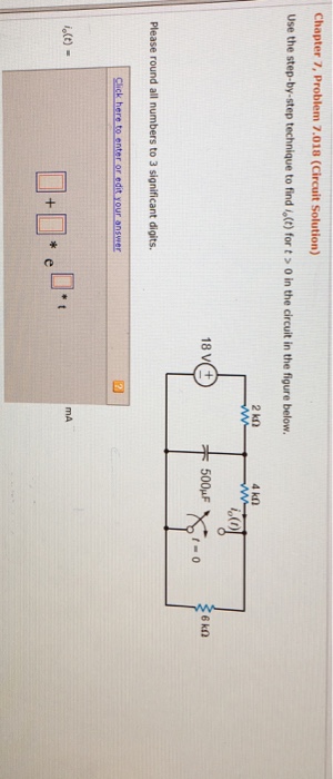 Solved Chapter 7, Problem 7.018 (Circuit Solution) Use the | Chegg.com