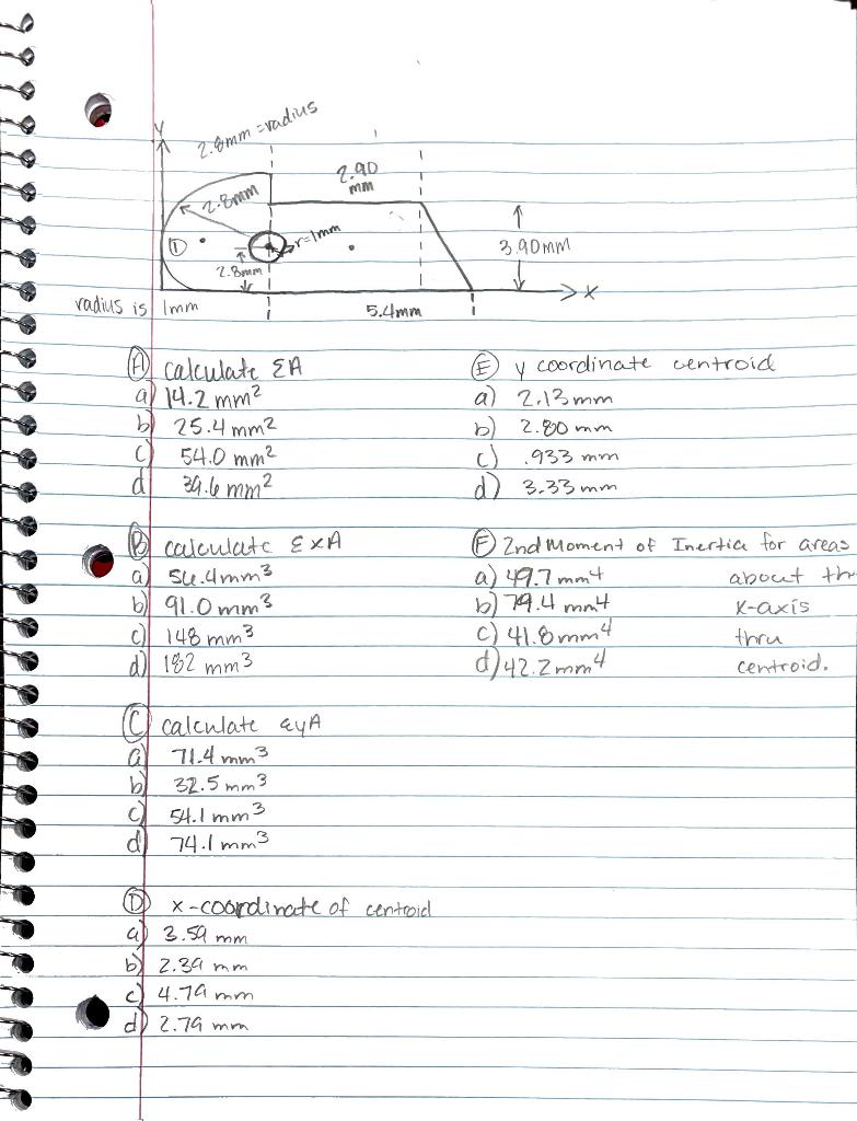 Solved Centroid and Inertia question for statics, | Chegg.com